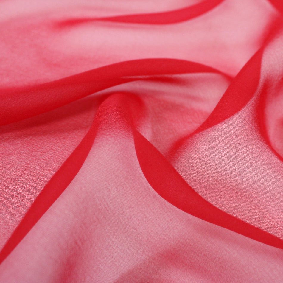 1 YARD RUBY RED CHIFFON – FABSCRAP